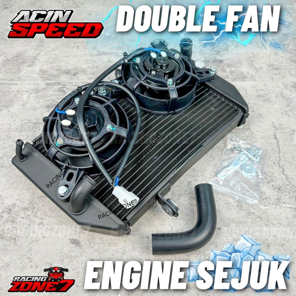 DOUBLE FAN RADIATOR/ Y15ZR Twin Fan Radiator Besar/ Radiator Kipas ...