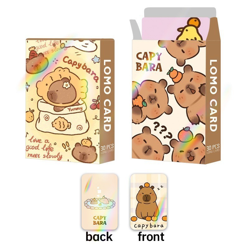 30pcs Anime Capybara Lomo Cards Kapibala Fun Collection Cards Cute and ...