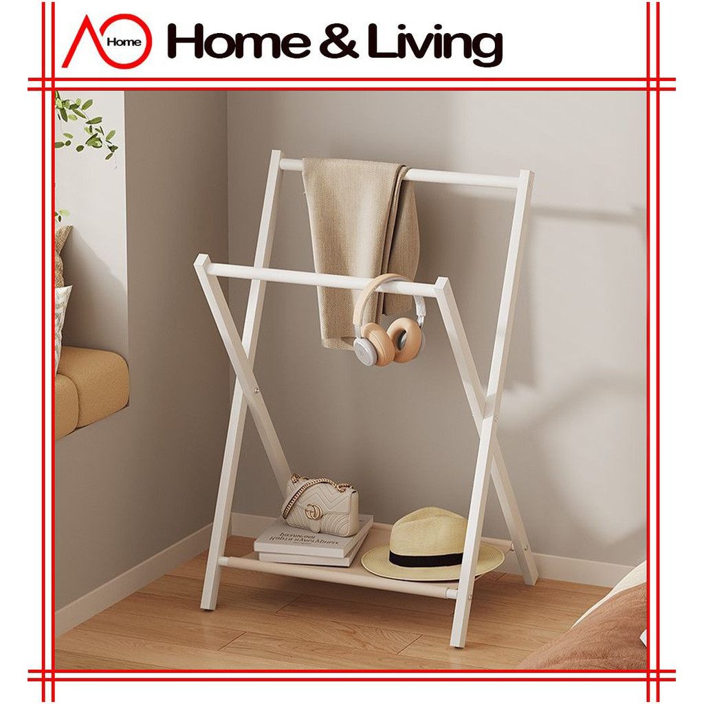AO Home Hanging Coat Rack Beside Sofa Floor-Standing Bedside Temporary ...