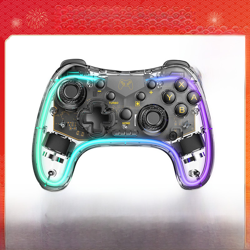 Switch switch pro Transparent Handle nsoled Bluetooth lite Somatosensory pc Mobile Phone Black ...