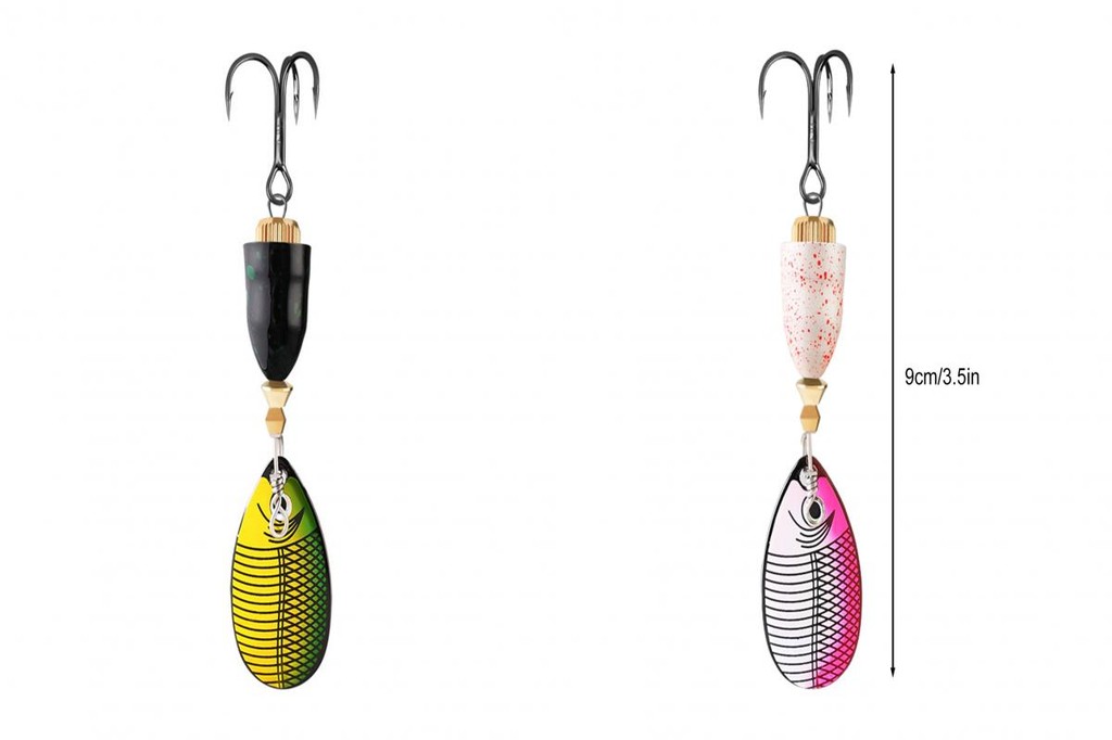 ARE Fishing Spoon Set Fishing Spinnerbait Colorful Spinner Bait Rig ...