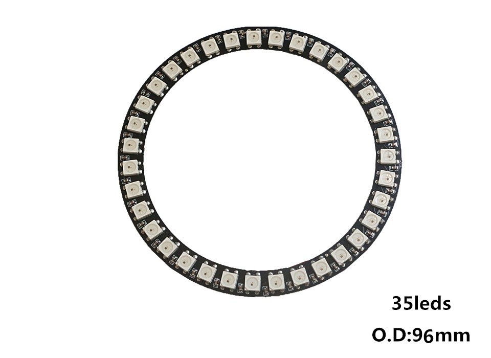 Xnbada DC5V Addressable WS2812B pixel Ring 8 12 16 24 35 45 128 LEDs ...