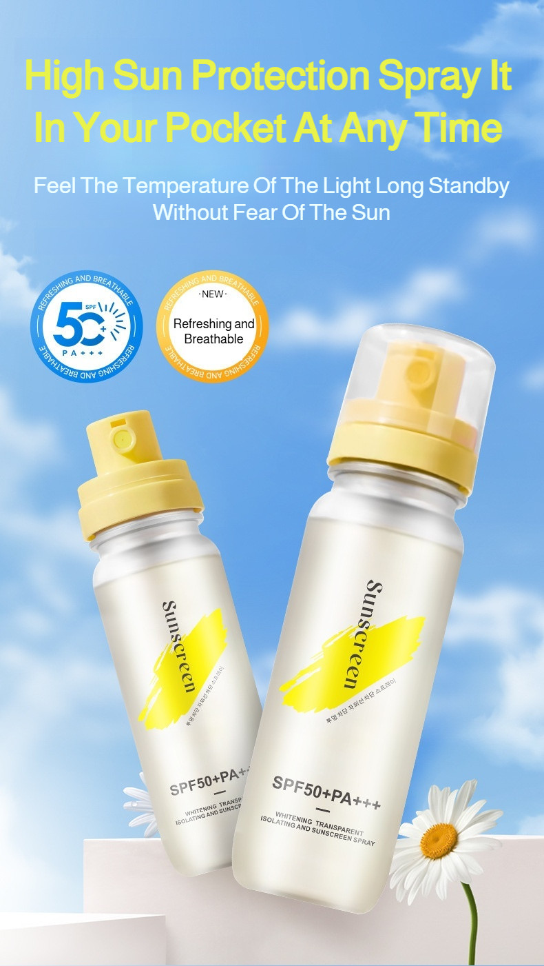 🔥Buy 1 Get 1 Free🔥【5s WHITENING】SPF50+ Crystal Sunscreen Spray SPF50 ...