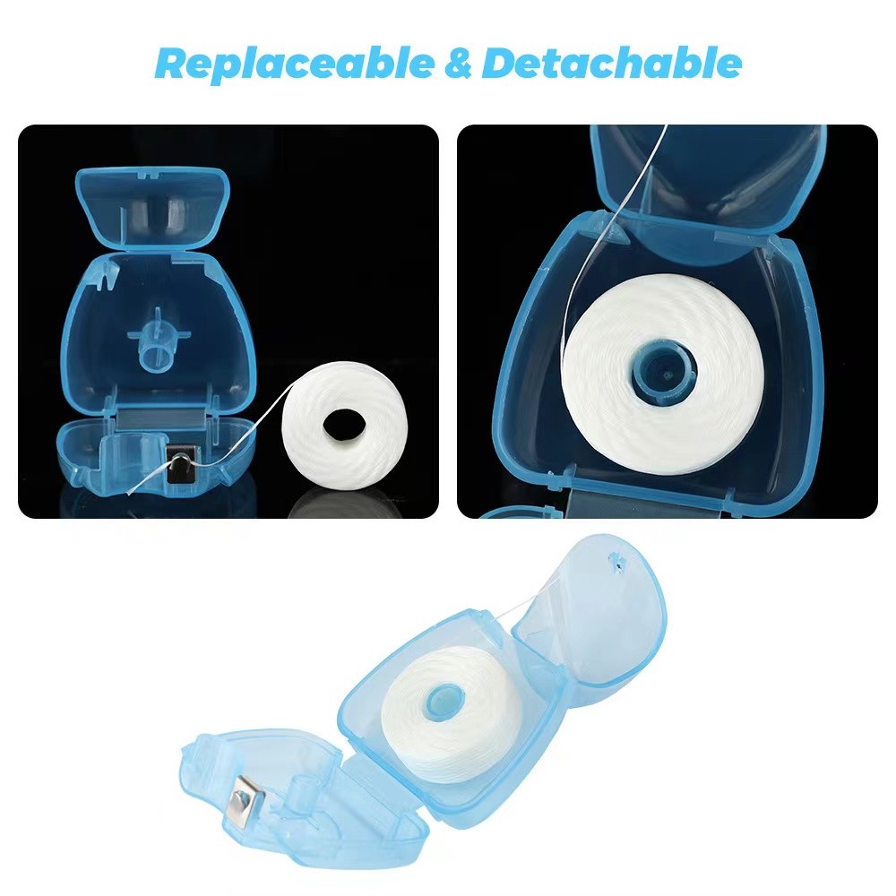 【in stock】Triangular household dental floss thin high tension flat line ...