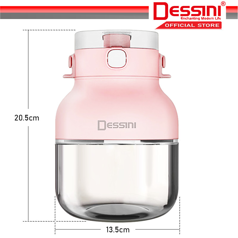 DESSINI ITALY 500mL USB Rechargeable Portable Bottle Juicer Blender ...