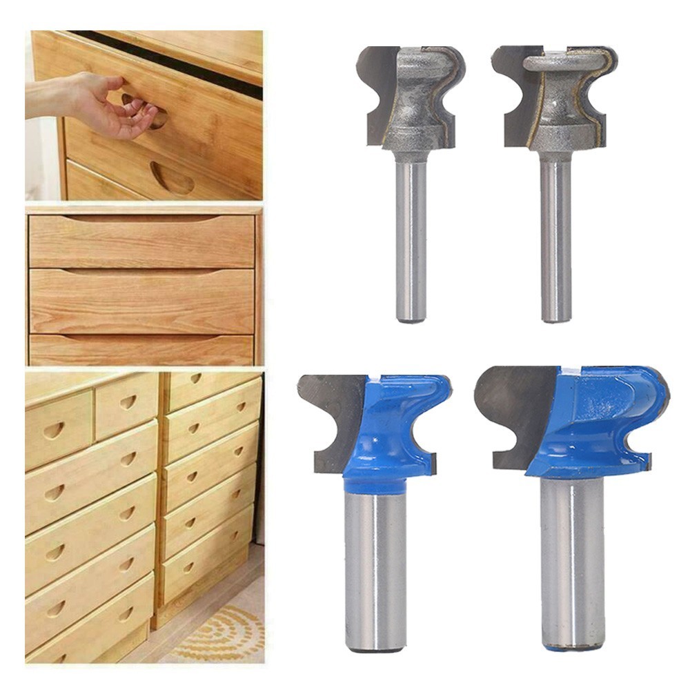 1/2" 1/4" Shank Finger Pull Drawer Pull Stool Molding Router Cutter Bit ...