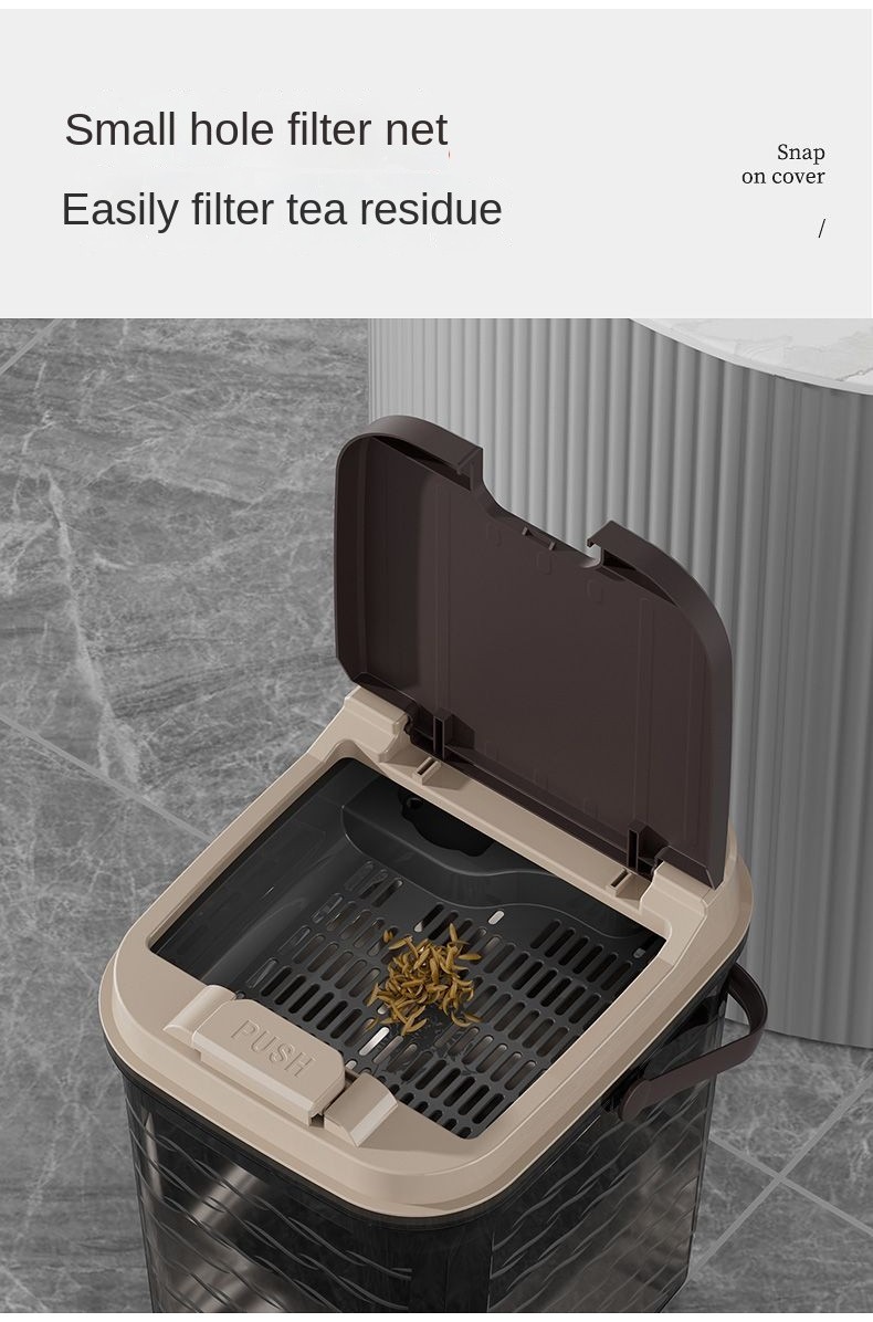 Transparent Transparent Tea Bucket Household Tea Residue Bucket Tea ...