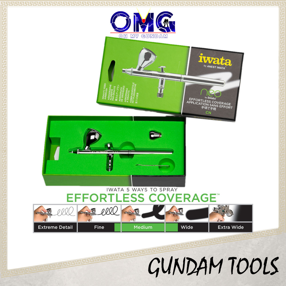 Iwata Neo CN Gravity Feed Dual Action Airbrush N4500 NEO for Iwata ...