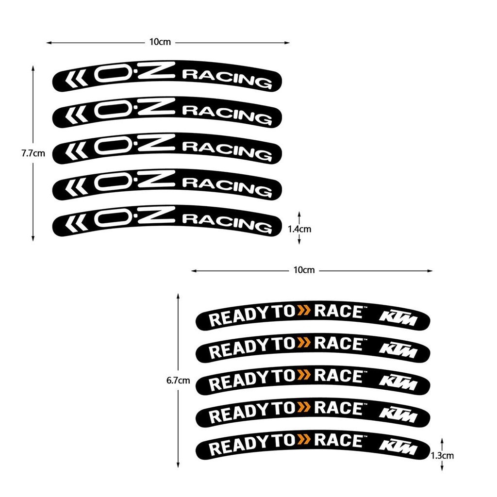 For KTM 17 Inch Wheel Mags Reflective Stickers Ducati 17 Inch Tire ...