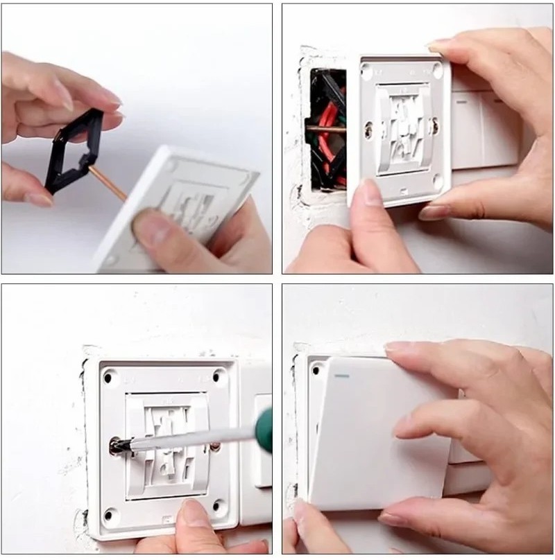 10PCS 86 Type Cassette Repairer Dark Box - Switch Old Socket Boxes ...