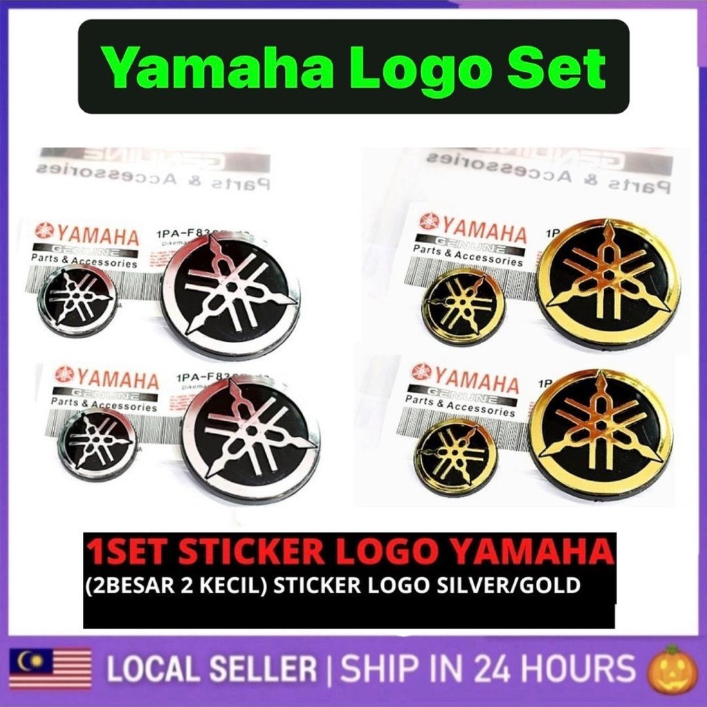 STICKER LOGO YAMAHA EMBLEM ( 2 BESAR 2 KECIL ) 1 SET Y15 ZR Y15 LC135 ...
