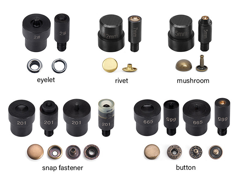 WUTA Hand Press Button Installation Tool Rivets Snap Eyelet Fastener ...