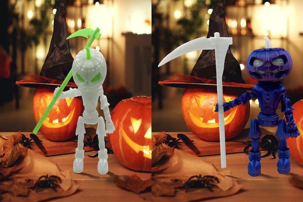 Mini Pumpkin Decoration Fun Halloween Pumpkin Gift Flexible Pumpkin Man ...