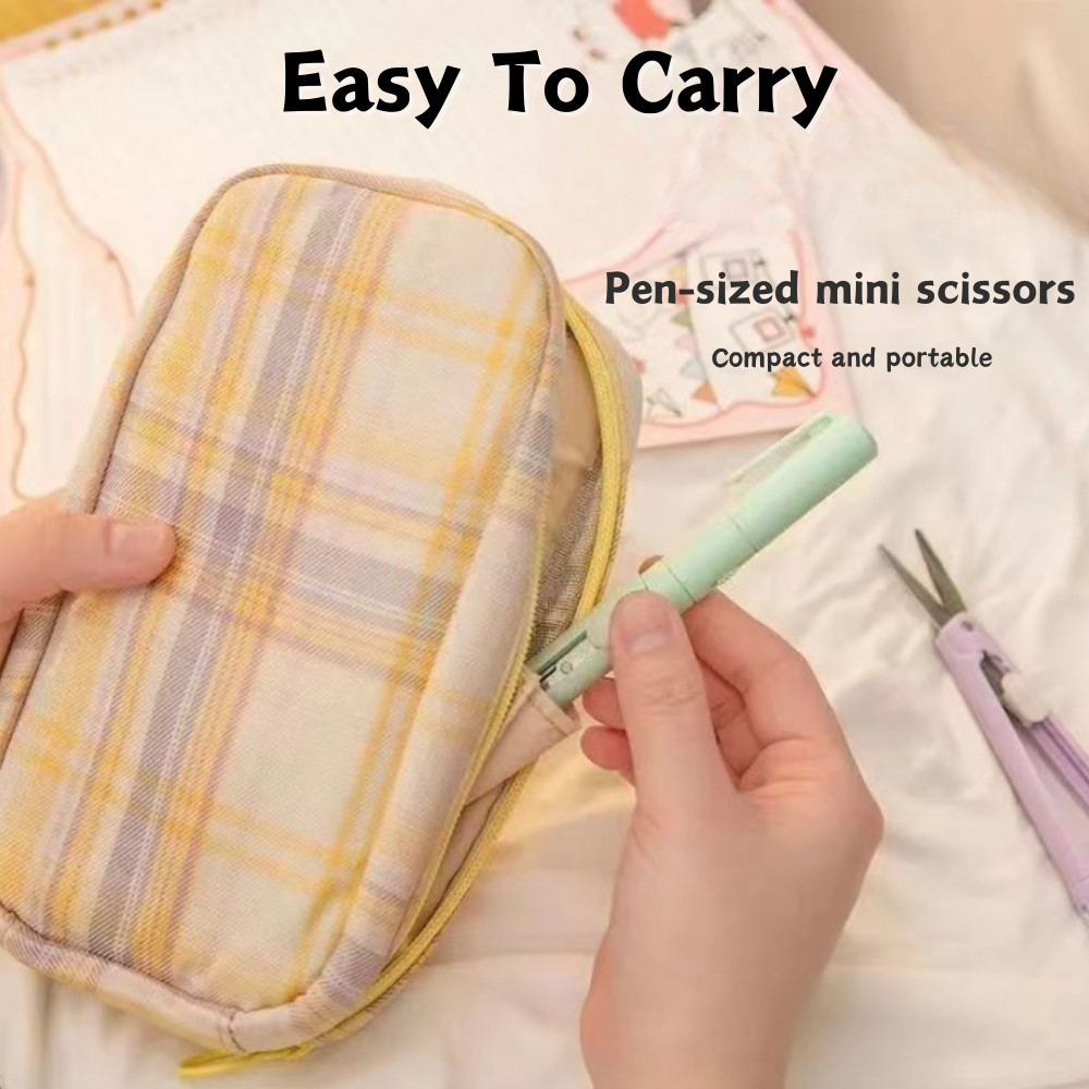 Pen-sized Scissors Ceramic Cutter 2 in 1 Mini Scissor Portable Paper ...