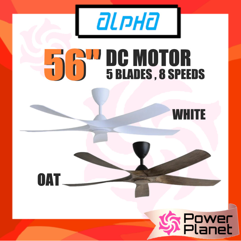 ALPHA Alkova AXIS 56'' AXIS-5B/56 DC Motor Ceiling Fan with 5 Blades (8 ...