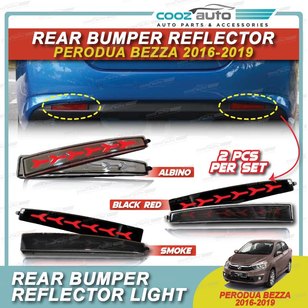 Perodua Bezza 2016 - 2019 Car Rear Bumper Reflector LED Brake Lamp ...