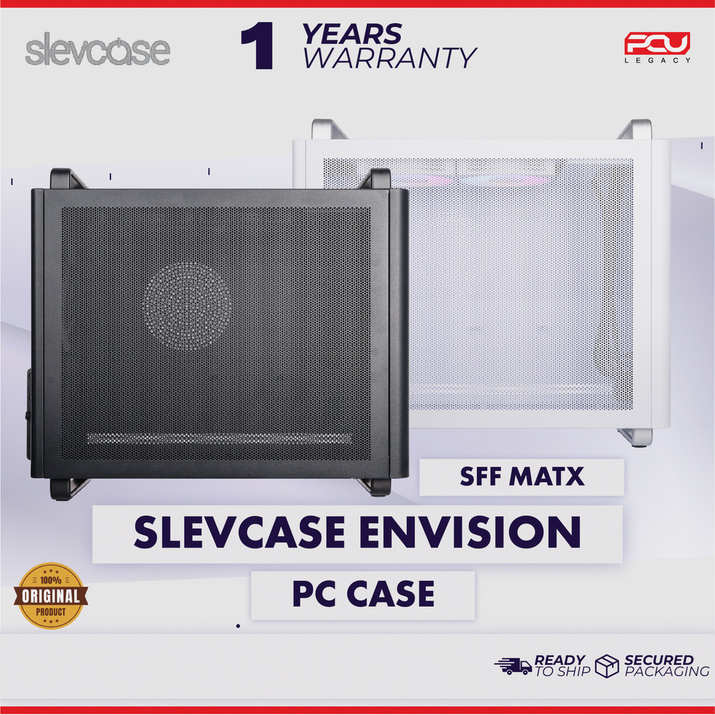 SLEVCASE ENVISION PREMIUM MICRO ATX CASING - BLACK / WHITE | Shopee ...
