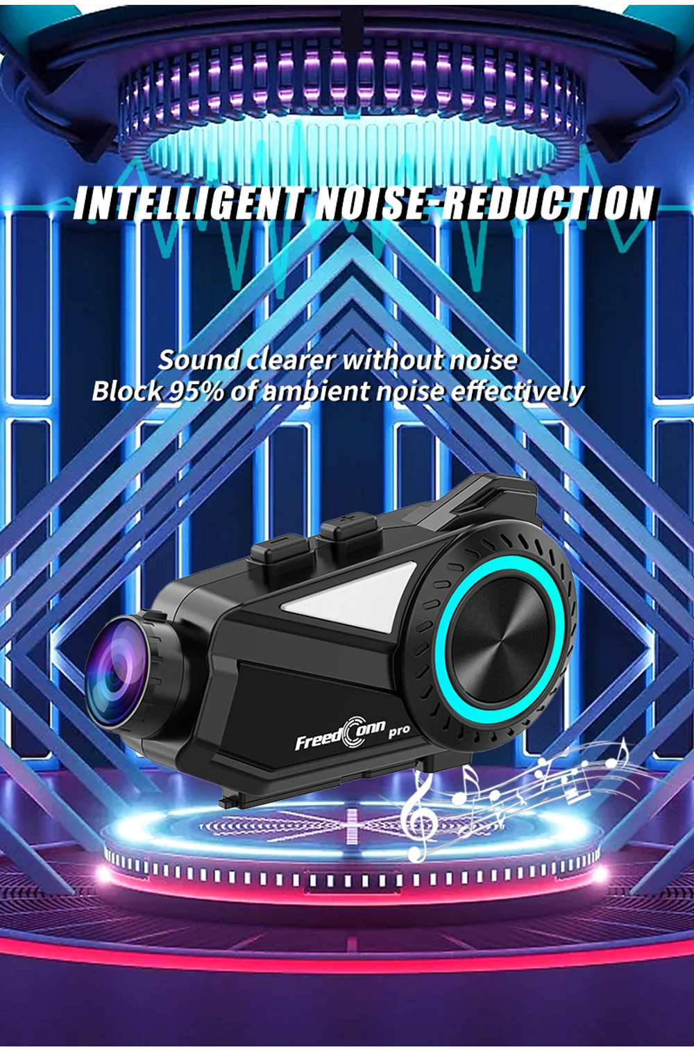 Freedconn R3 Motorcycle Helmet Bluetooth Intercom | Shopee Malaysia