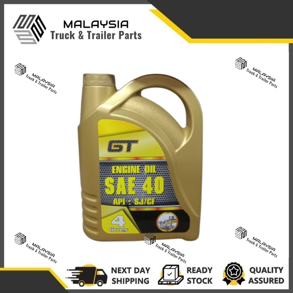 GT SUPER HD SAE40 API SJ/CF MONOGRADE HEAVY DUTY ENGLINE OIL 4L ...