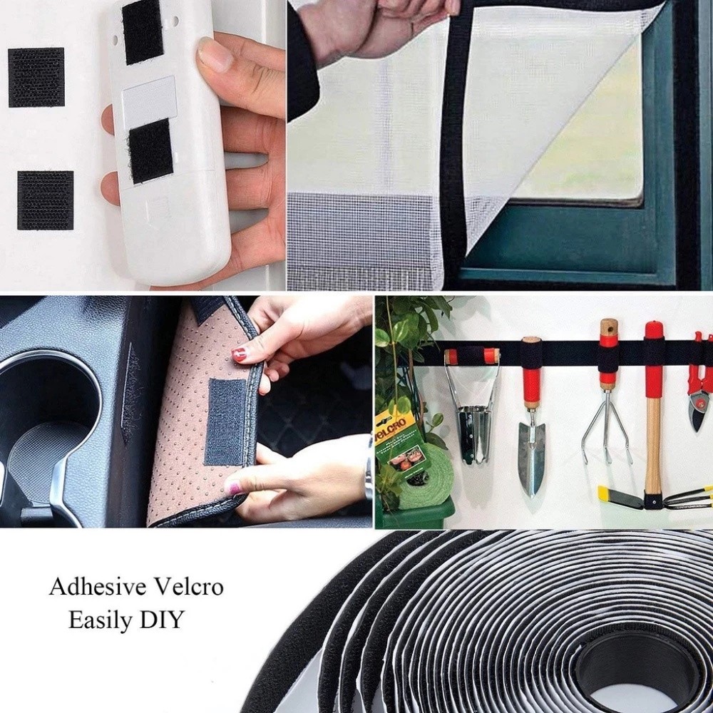 2Roll 5M/roll Velcro or Magic Tape With Adhesive Heavy Duty Velcro Tape ...
