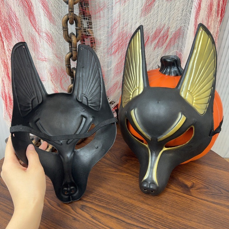 Retro Fashion Ancient Egyptian Anubis Wolf Face Mask Halloween Costume ...