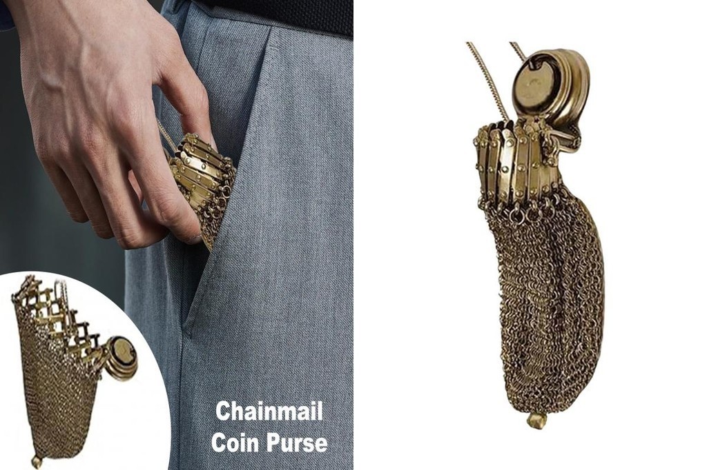 {halfa} Handwoven Coin Pouch Mesh Structure Coin Wallet Vintage Double ...