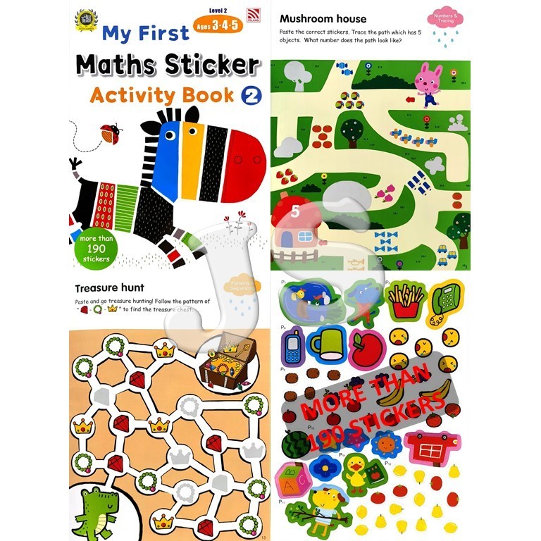 MY FIRST STICKER BOOK | MY FIRST MATHS STICKER ACTIVITY BOOK 1 2 3 ...