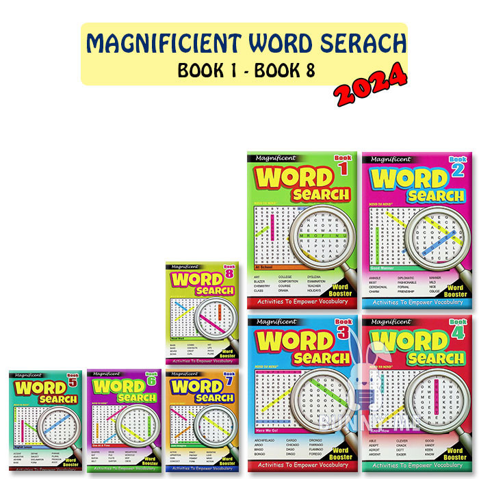 [BUNNY] Magnificent Word Search Book 1-8 / Activities To Empower ...