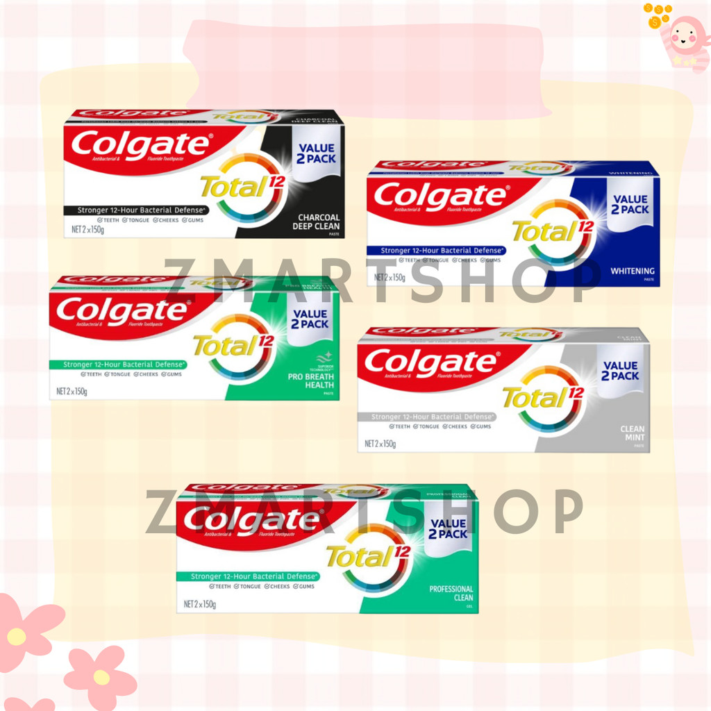 Colgate Total 12 Toothpaste 2x150g Colgate Total White Ubat Gigi Plaque ...