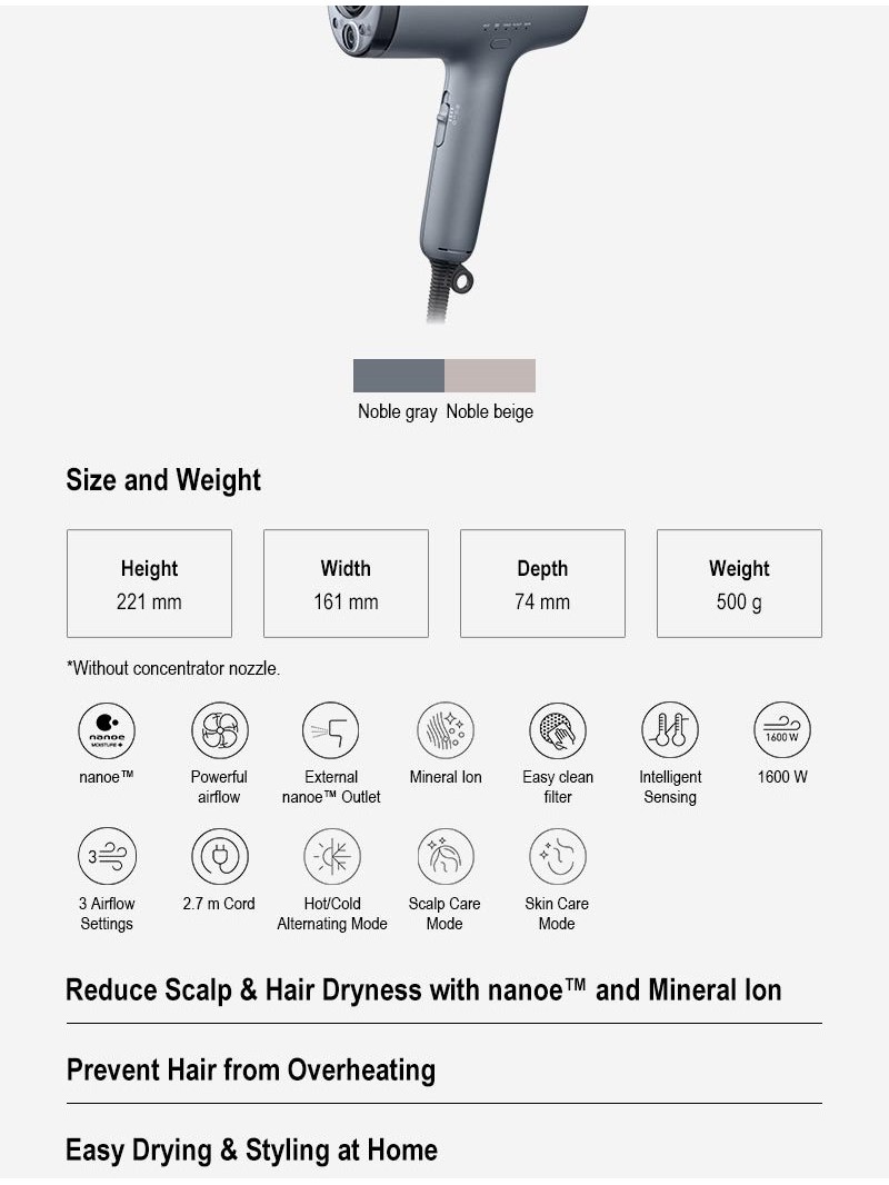 Panasonic nanocare Hair Dryer EH-NA9M Care For Dry Hair and Scalp EH-NA9M-E655 | Shopee Malaysia