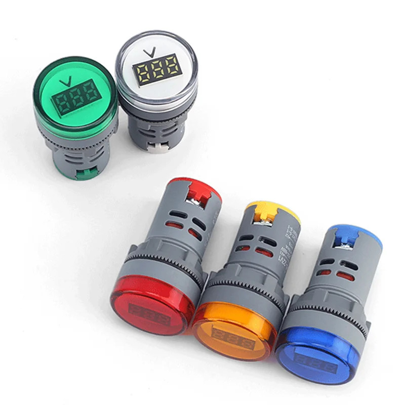DIY Mini Digital Voltmeter 22mm AC 12-500V Volt Voltage Meter Monitor ...