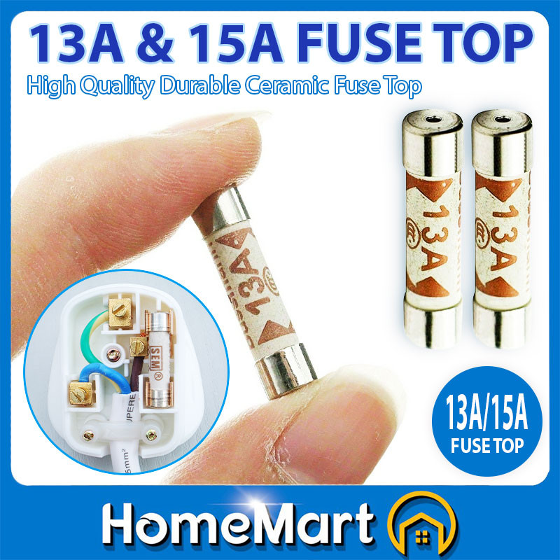13A 15A Top Fuse Ceramic Fuse Durable Domestic Fuses Plug Top Household ...