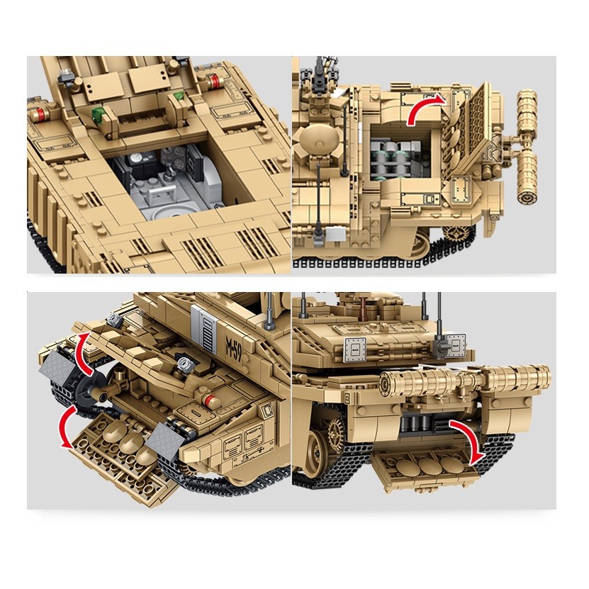 Tiger Heavy Tanks Building Blocks 1776 Pcs Panlos Brick Tank Bricks Toy ...