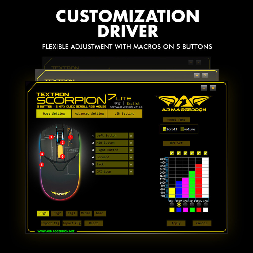 Armaggeddon MKA 7C Gaming Hotswappble Mechanical Keyboard Mouse Combo ...