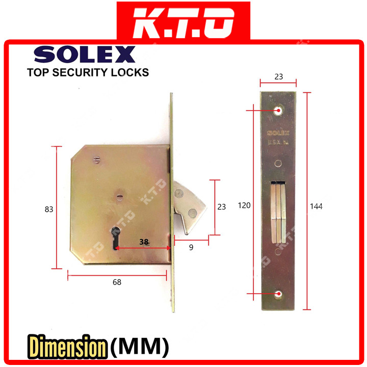 Solex Heavy Duty Iron Grill Door Hook Lock Mortise Metal Grille Door ...