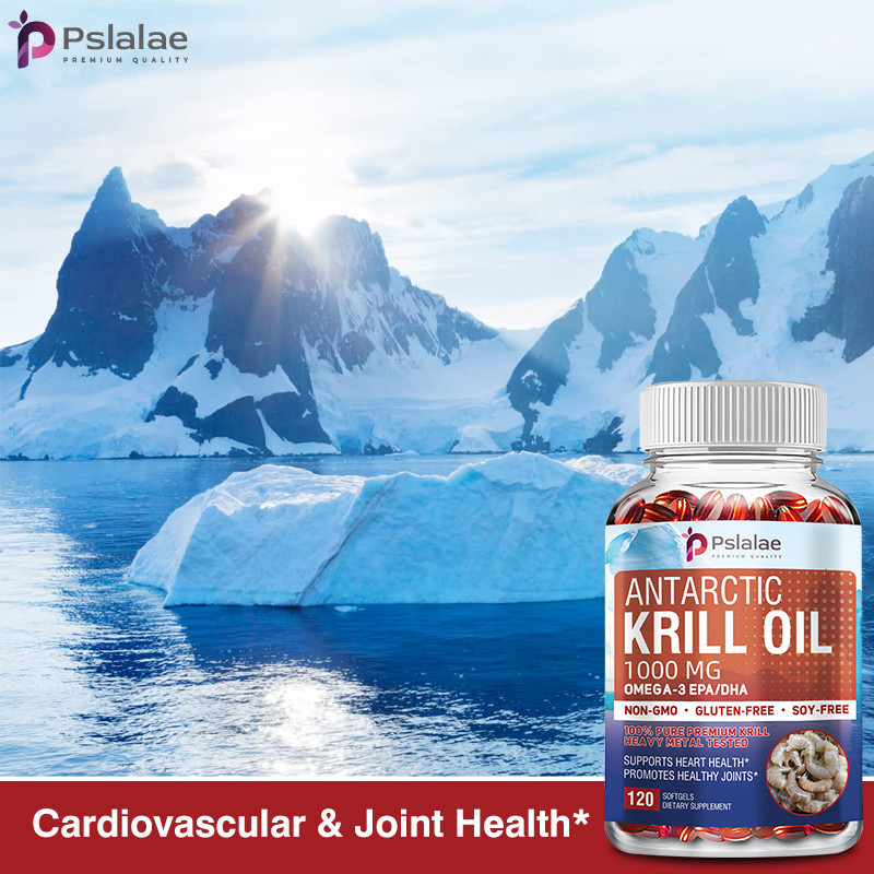Antarctic Krill Oil 1000mg - with Omega-3, Astaxanthin - Heart and ...