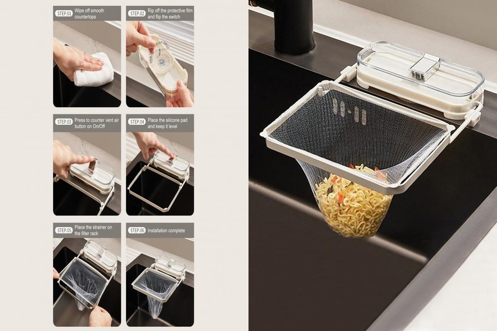 [TY] Kitchen Sink Faucet Water Filter Sink Drain Rack Foldable Sink ...
