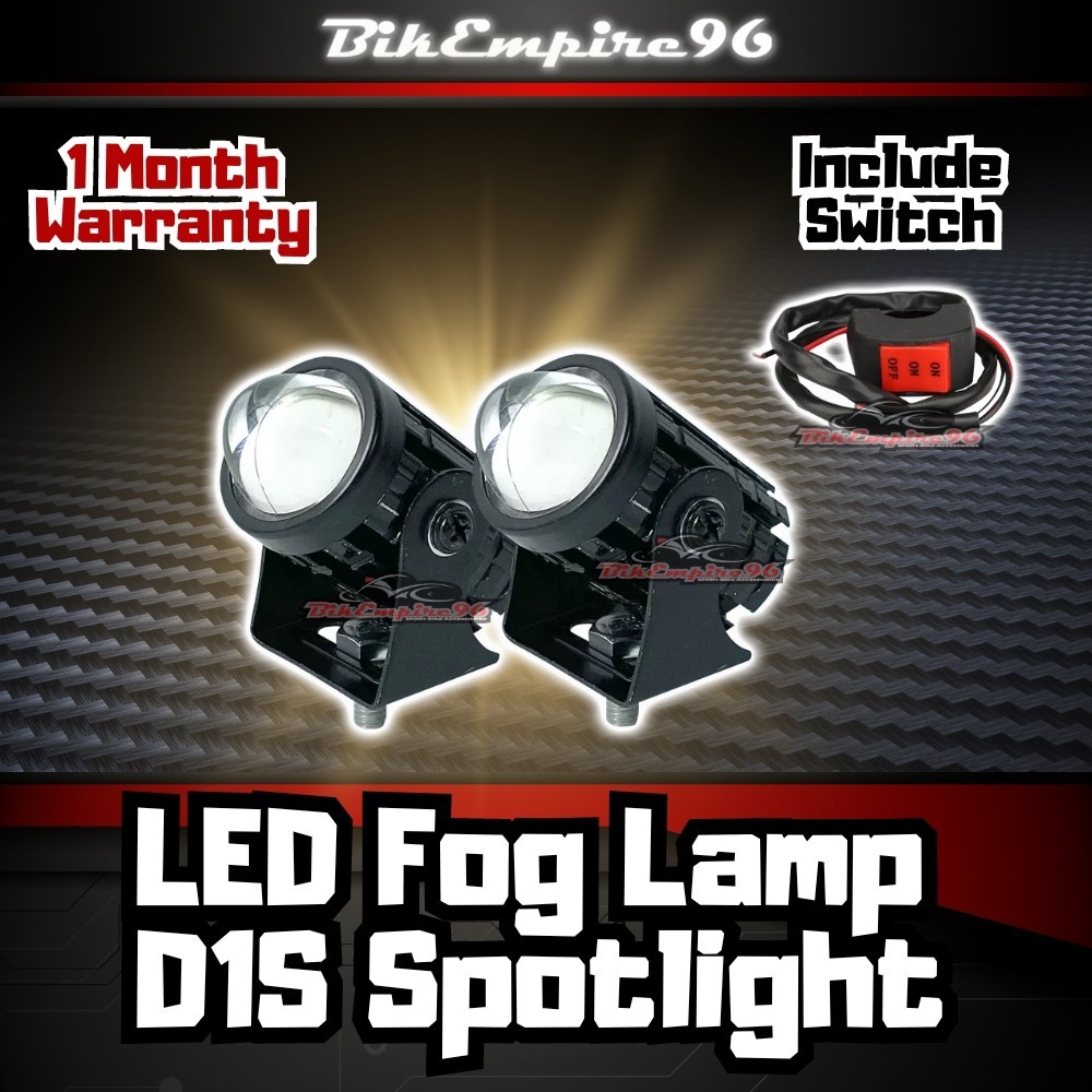 Led Fog Lamp D1S Spotlight (2PCS) with Switch White Yellow Fog Light ...