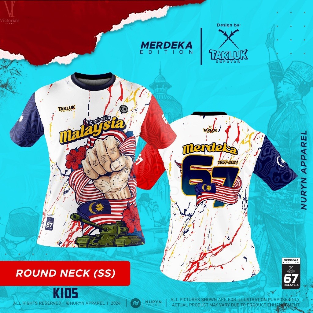 Kids Merdeka Malaysia Sublimation Shirt Baju Merdeka Cool Boys and ...