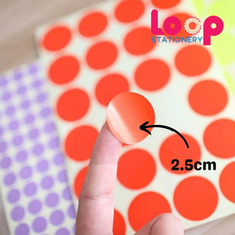 Sticker Label Round 25mm 10-15 Sheets In Pack | Shopee Malaysia