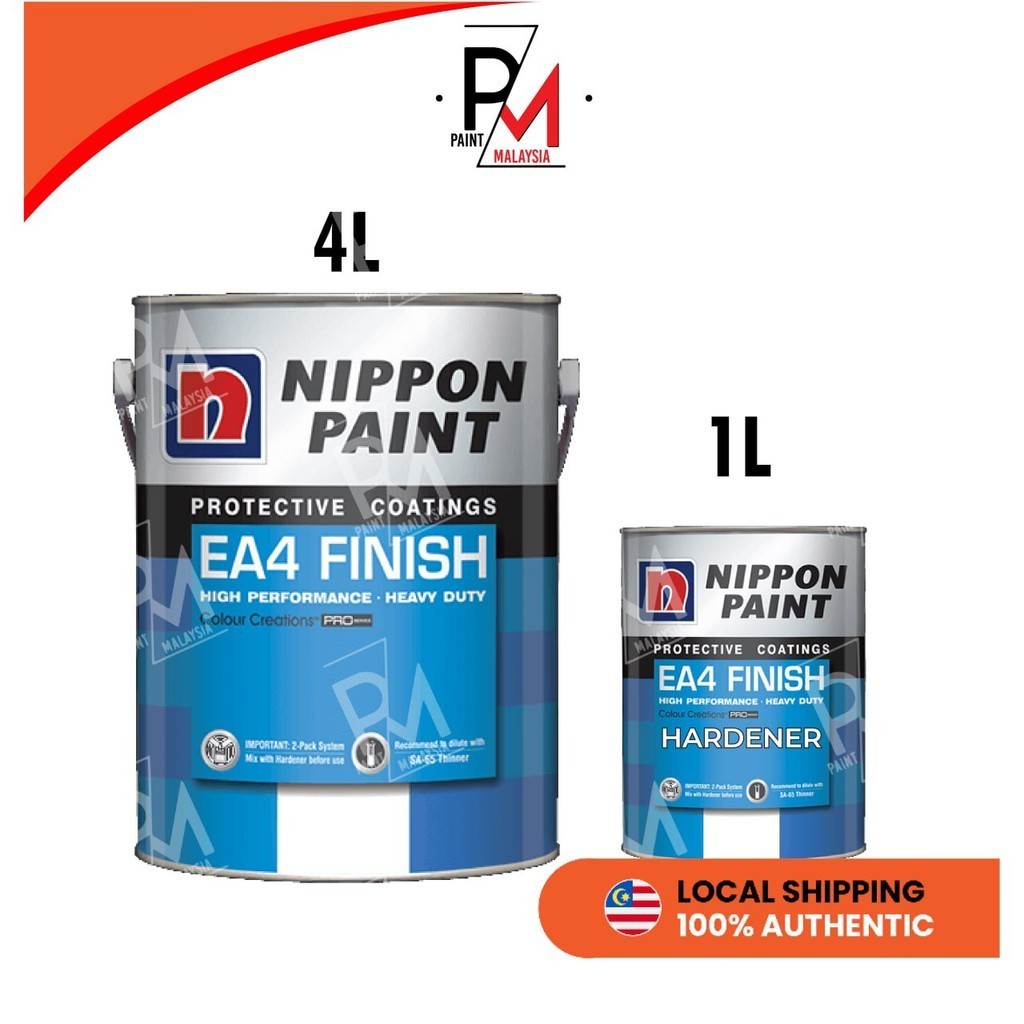 NIPPON PAINT EA4 Finish 5L Protective Coating Interior Epoxy Wall Floor ...