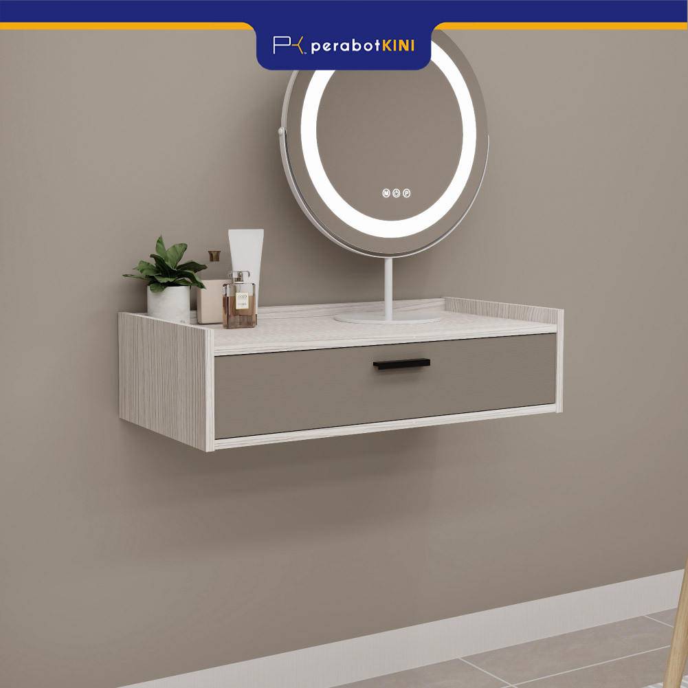 Nova Wall Mount Dressing Table / Study Table / Console Table with Large ...