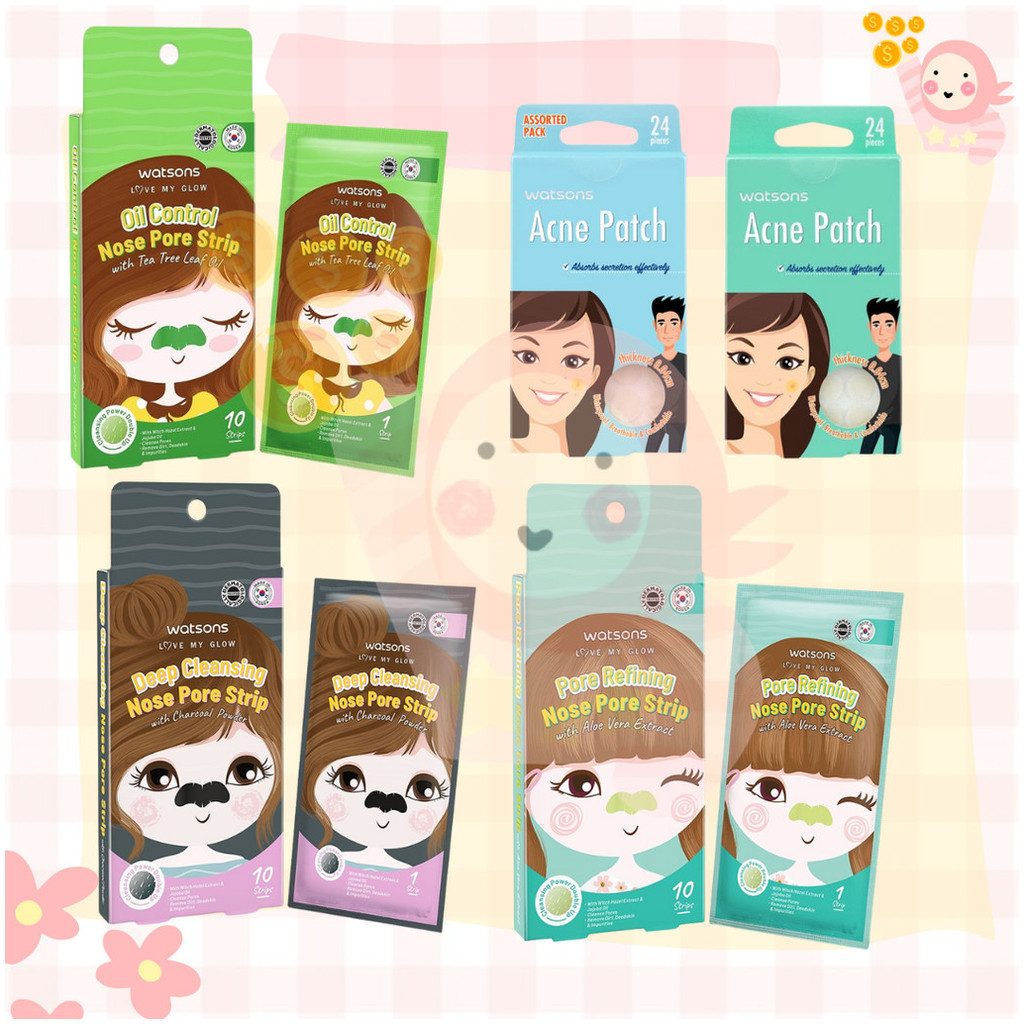 Watson Watsons Nose Pore Strips Green Tea Charcoal Deep Cleansing Oil ...