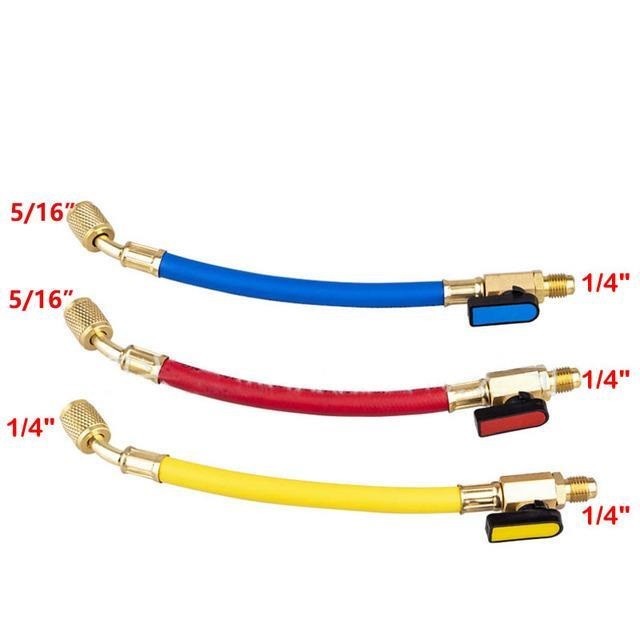 DFOdiy 3pcs R32 R410 R22 Manifold Gauge Set A/C Refrigeration Charging ...