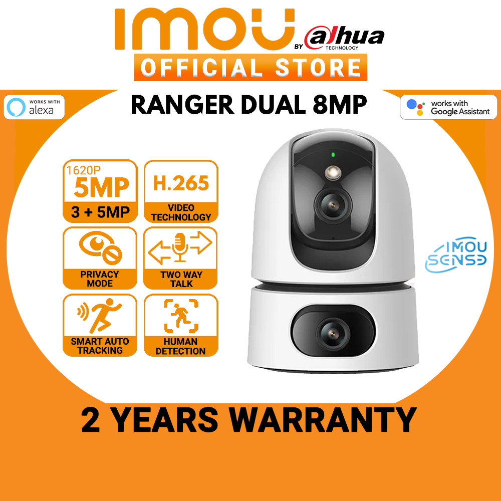 IMOU Ranger Dual 8MP Full-color Night Vision Two Way Talk Motion ...