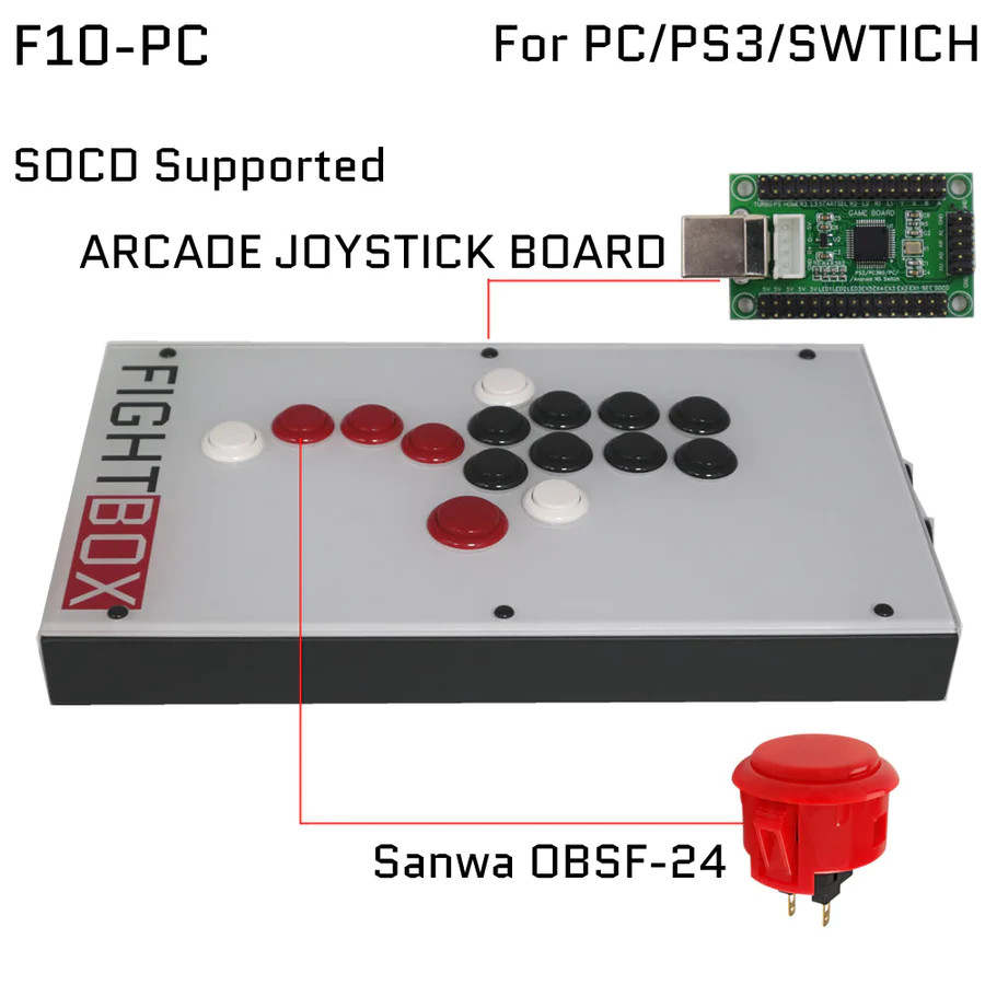 FightBox F10 Battle Board - UP5 Daigo Style Hitbox Style Arcade ...