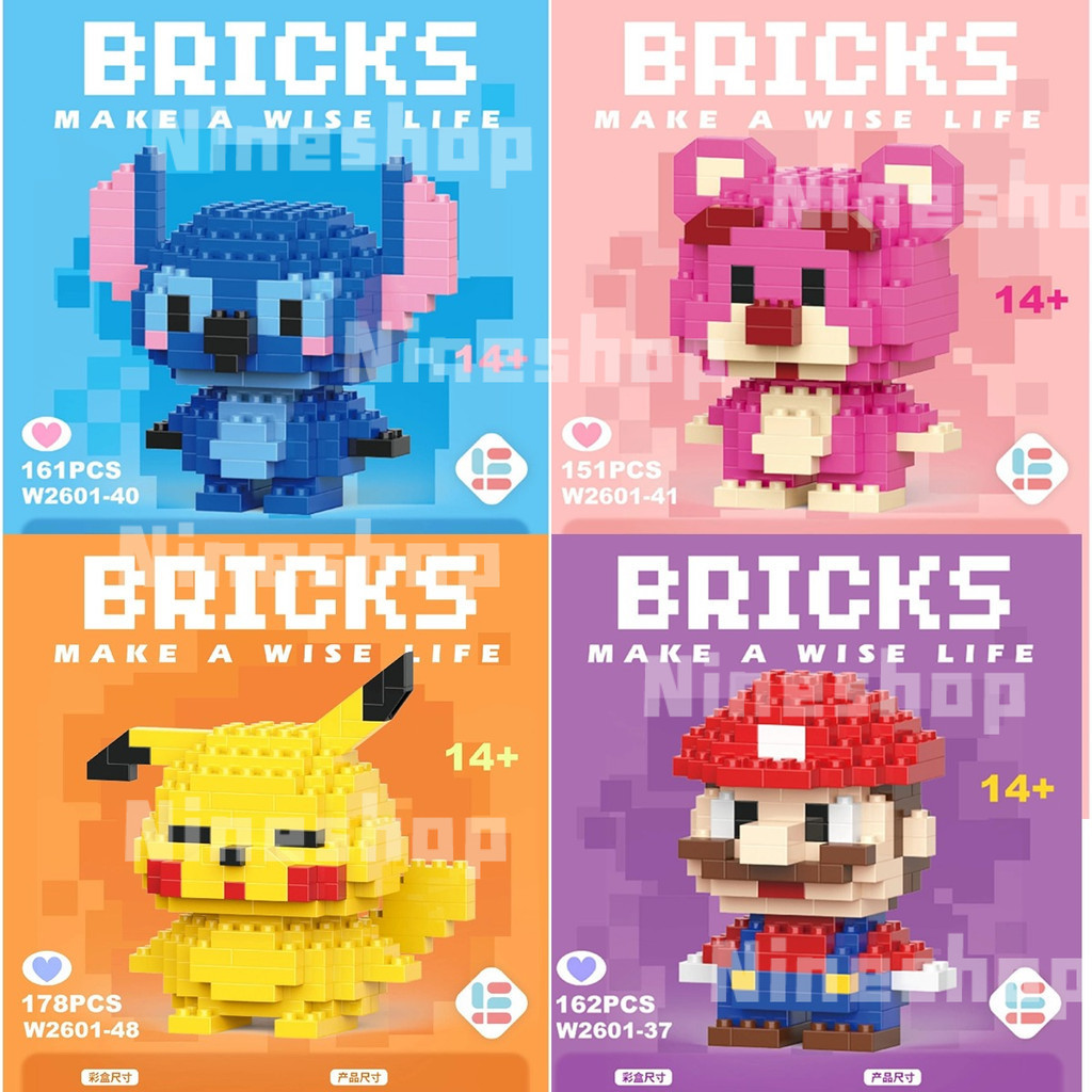 DIY Kuromi BRICKS Standing Cute Cartoon Series Nano Block Mini Gift ...