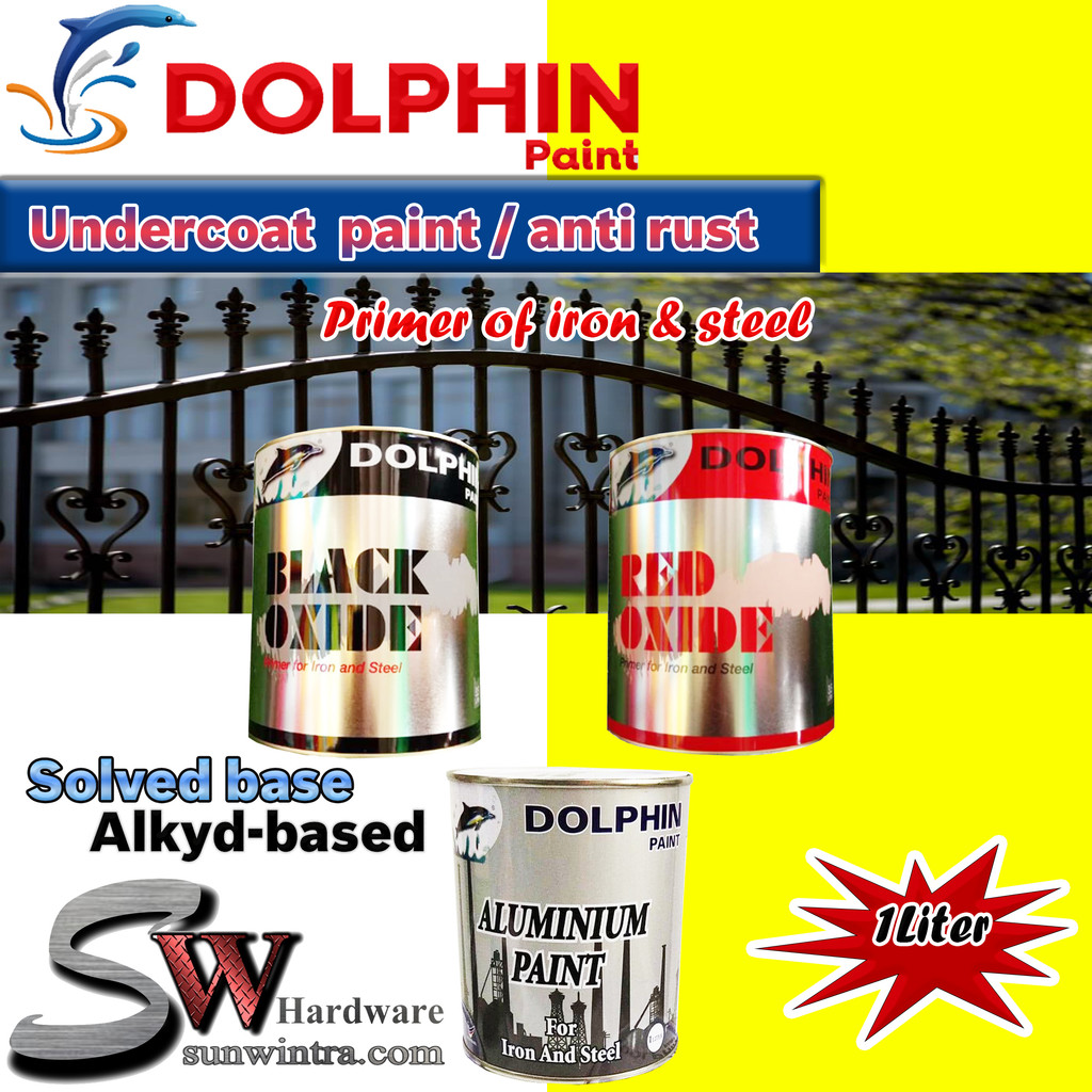 Dolphin 1Liter Anti Rust Red Oxide / Black Oxide Undercoat Paint ...