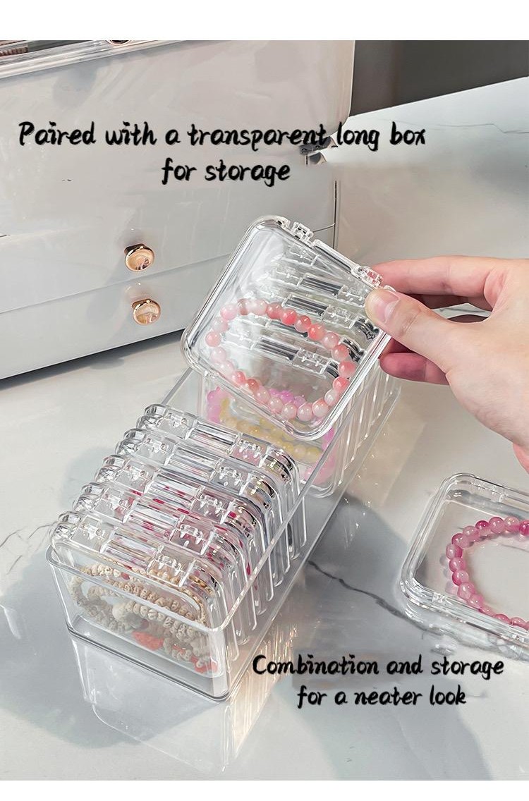 【1 Large box + 10 Small Boxes 】Bracelet Box Transparent Box Rectangle ...