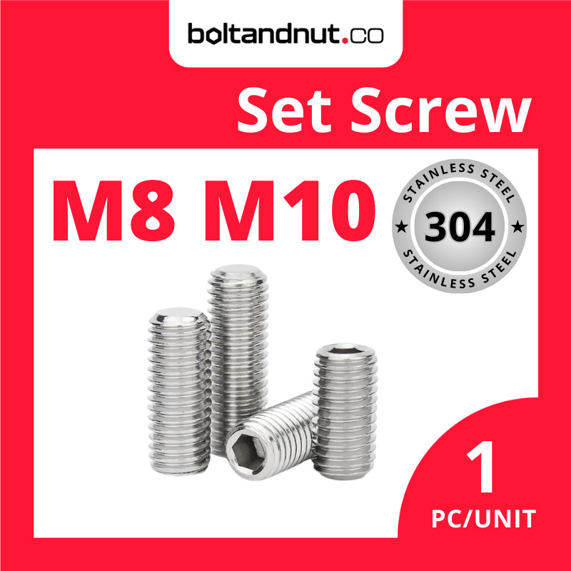 M8 M10 Hex Socket Set Screw / Grub Screw DIN916 | SUS 304 Stainless ...